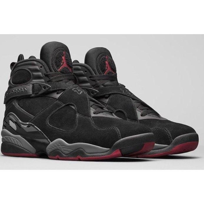 Original Air Jordans 8 Retro "Playoffs" Black/True Red-White | Shopee ...