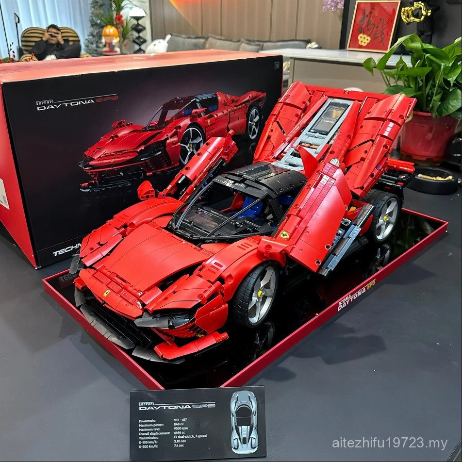 2025 New Style Ferrari Building Blocks Sports Car SP3 Model Remote ...