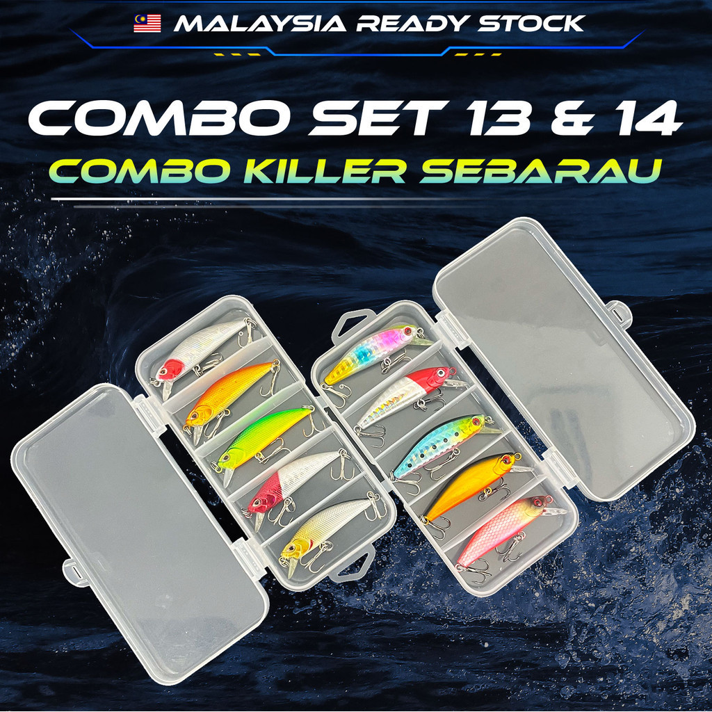 【KAPTEN】 5ekor Minnow Combo Set Killer Sebarau Gewang Umpan Casting ...
