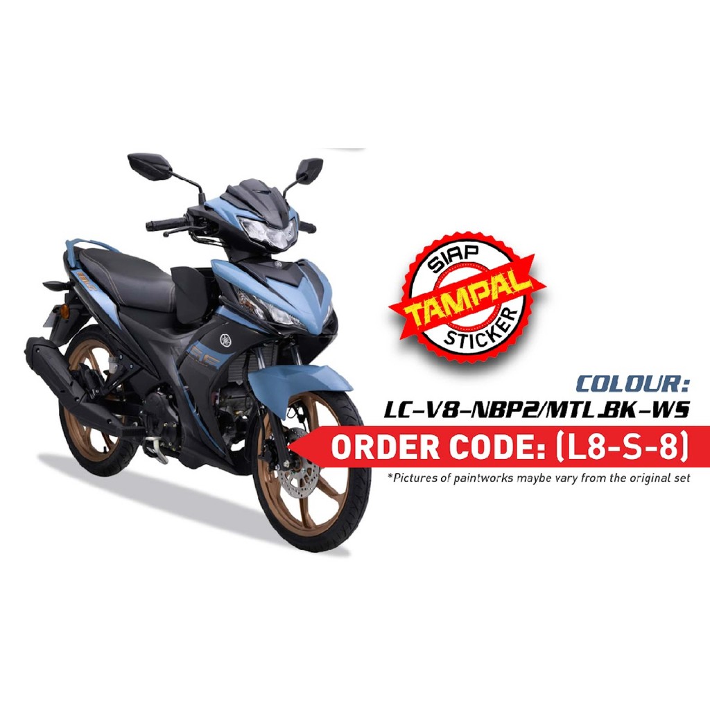 LCV8 Cover Set Original VELOZI Sticker Tanam YAMAHA LC135 V8 LC135 FI ...
