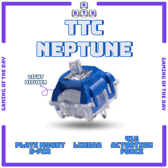 Ttc Neptune Linear Switch Mechanical 5 Pin Switch 5-Pin Gaming Keyboard ...