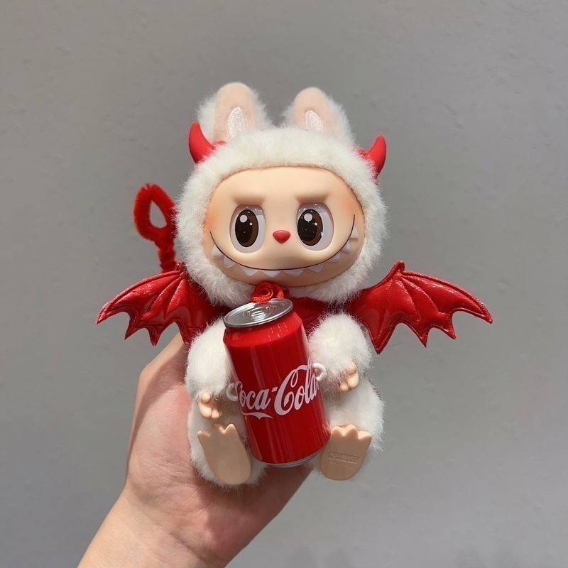 labubu娃衣恶魔翅膀拉布布玩偶衣服可乐红色装扮可爱套装一二三代Labubu Baby Clothes Devil Wings labubu ...