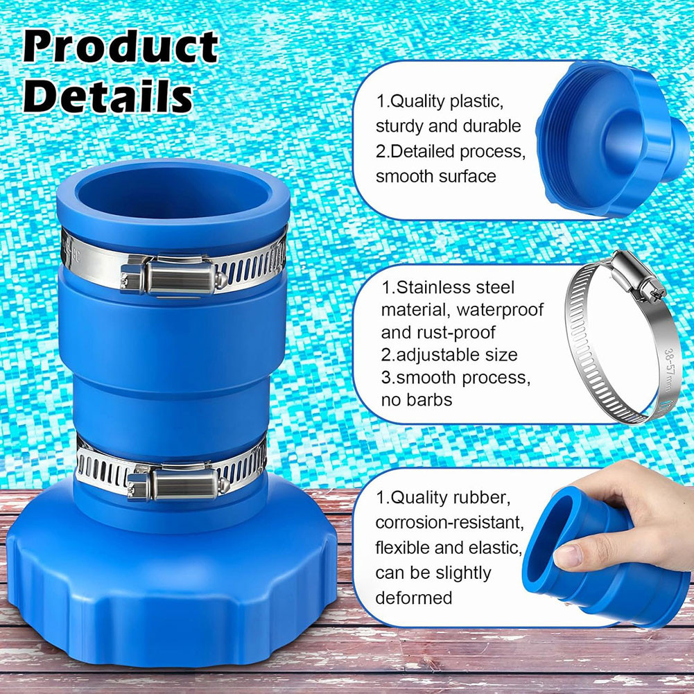 Pool Vacuum Hose Adapter Kit Compatible with Intex Adapter B Pool Hose ...