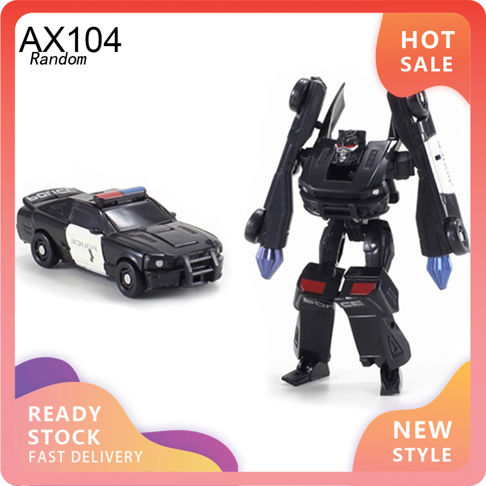 RAN Mini Transformable Fighter Plane Car Model Deforming Robot Kids Toy ...