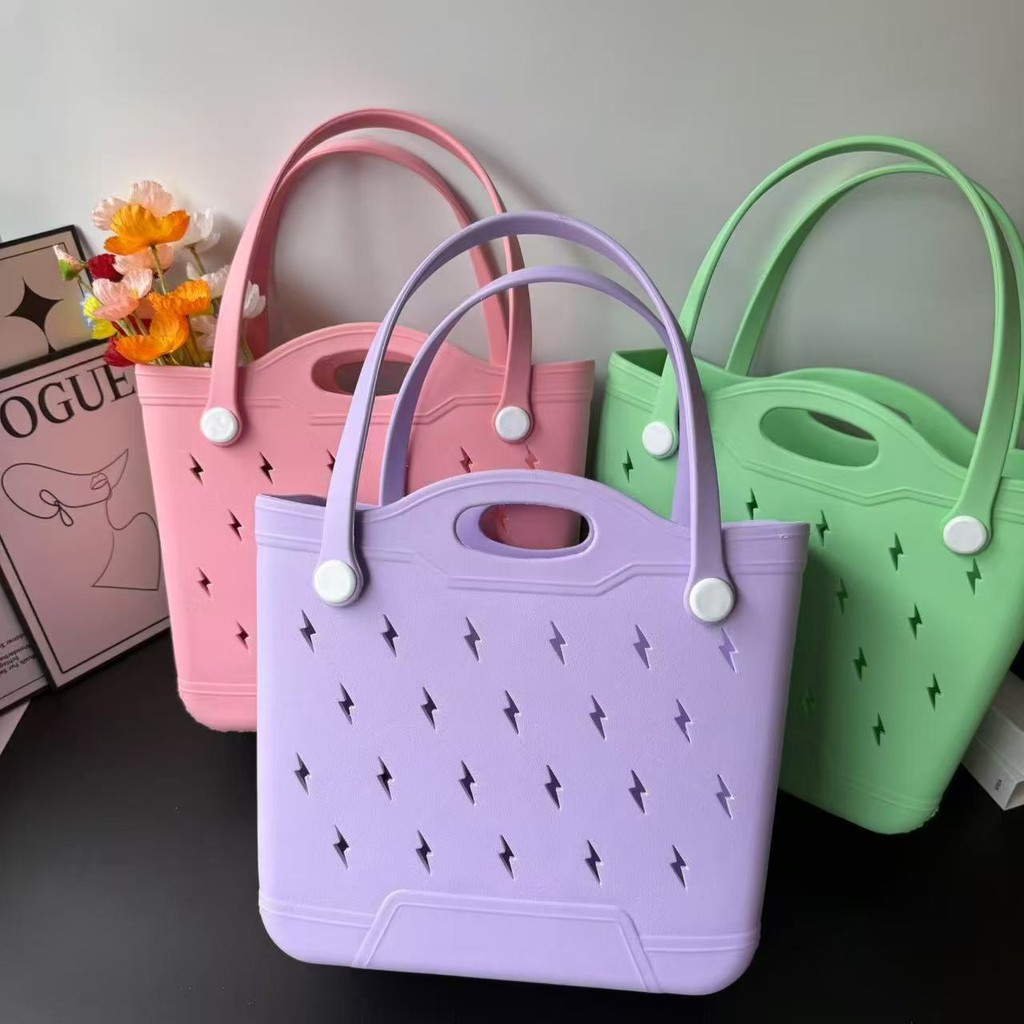New Eva Lightning Hole Bag Ins Style Women's DIY EVA Beach Bag ...