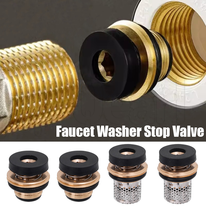Brass Faucet Water Stop Valve - Pipe Automatic Water Stop Seal Ring ...