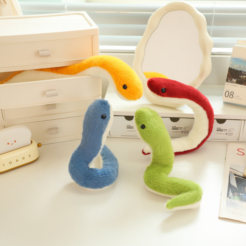 Plush Snake Flexible Stuffed Snake Dolls with Iron Wire for 2025 ...