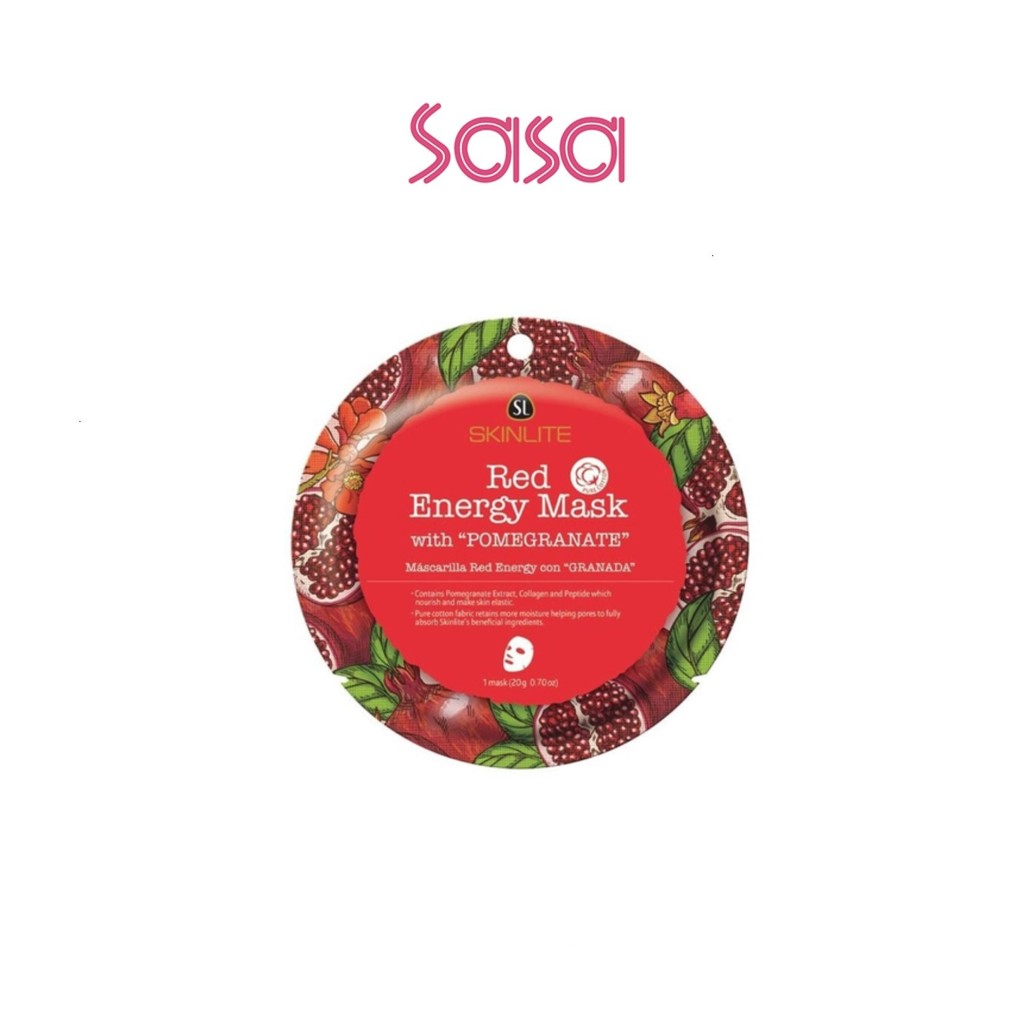 SKINLITE : Red Energy Mask 1S (Pomegranate) | Shopee Malaysia