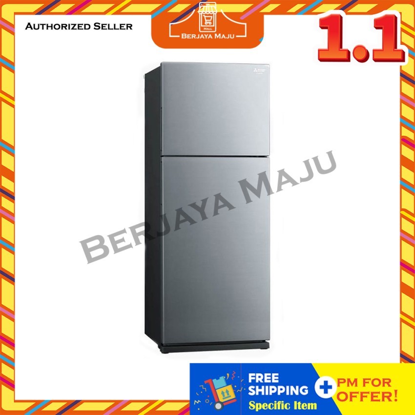 Mitsubishi 413L 2 Door Refrigerator MR-FS51ES-SSL (Silky Silver ...