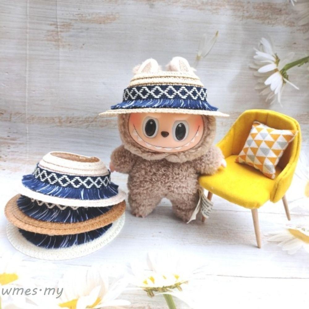 WMES1 Labubu Hollowed-out Straw Hat, Sunhat Labubu Time To Chill Labubu ...