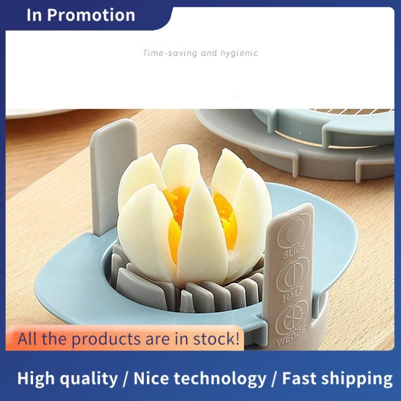 Egg Slicer, 3 in 1 Boiled Egg Cutter, with Stainless Steel Cutting ...