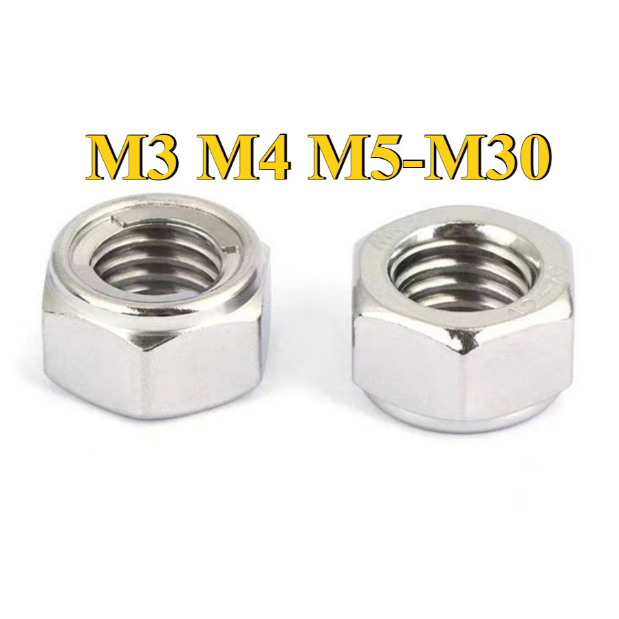 304 Stainless Steel Metal Self-Locking Nut M3/M4/M5-M30 (MILAI-RM-VN ...