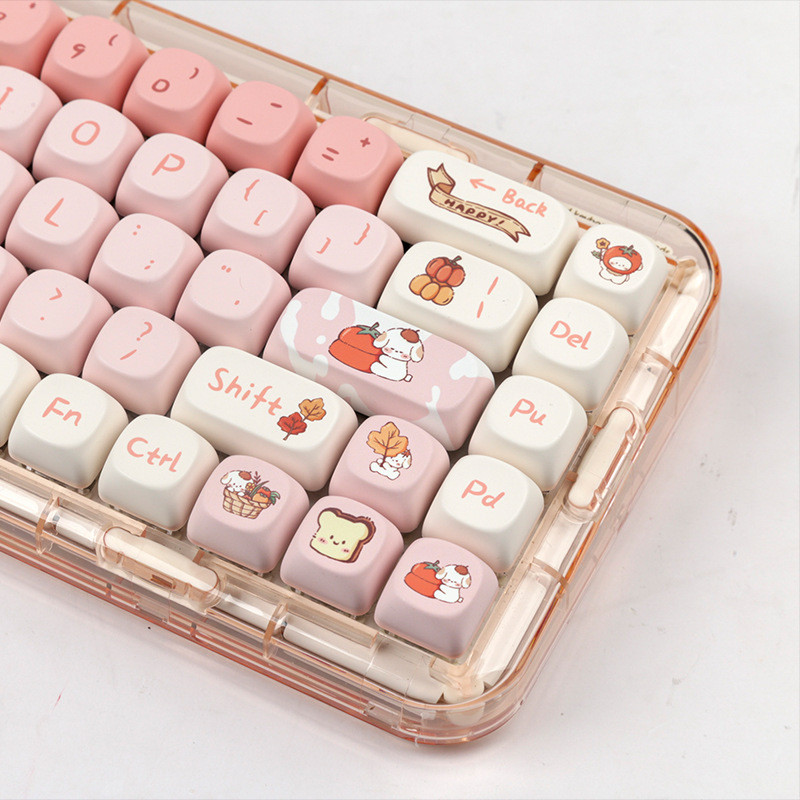 Happy Puppy Keycap Dog Repair Pink Cute Cartoon MOA Highly Sublimated ...