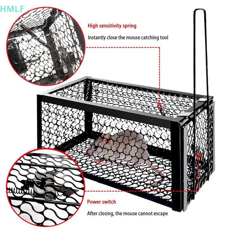 Smart Self-locking Mousetrap Safe Firm Iron Mouse Catcher Reusable ...