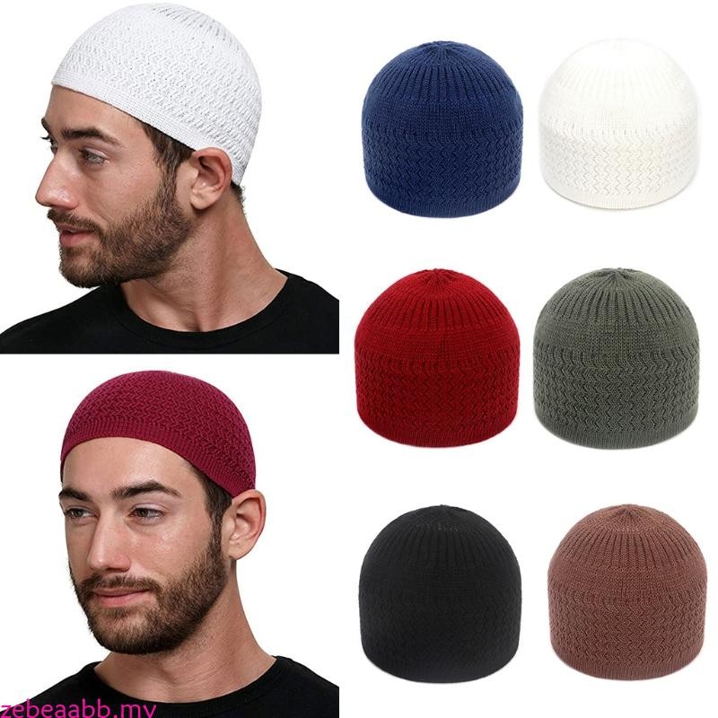 zebeaabb Cap Prayer Hat Topi Kufi for Head Wear Islamic Prayer Cap Men ...