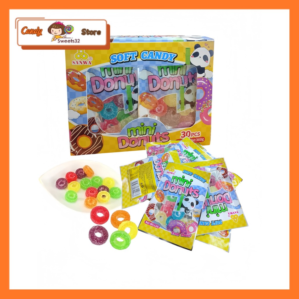 30pcs Sanwa Mini Donuts Soft Candy HALAL | Shopee Malaysia