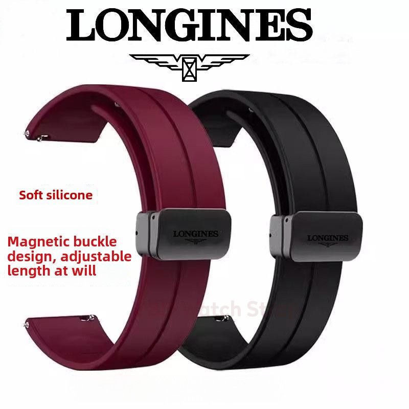 12/14/16/18/20/22mm Silicone Watch Strap For Longin Watch Band Magnetic ...