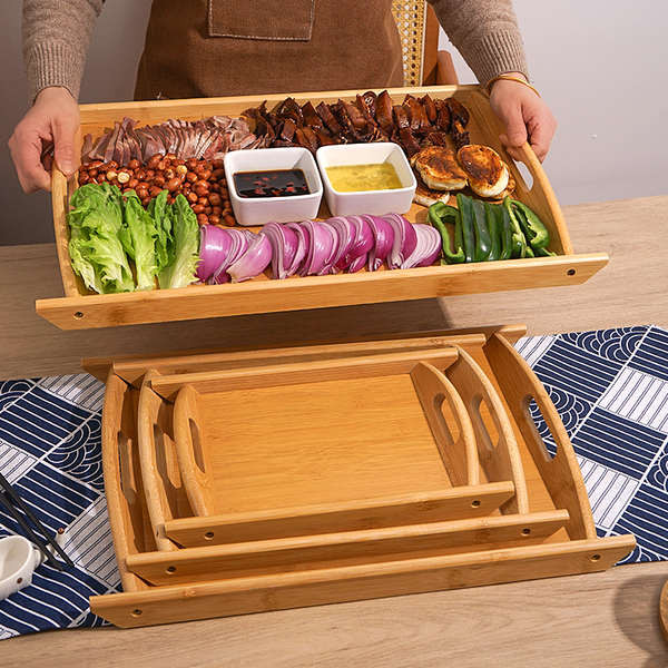 dessert serving tray dessert tray bamboo Palet, kayu buluh, pinggan ...