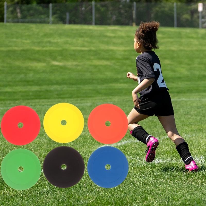 【CBMY】 10Pcs Football Flat Cones Marker Disc With Holes Football ...