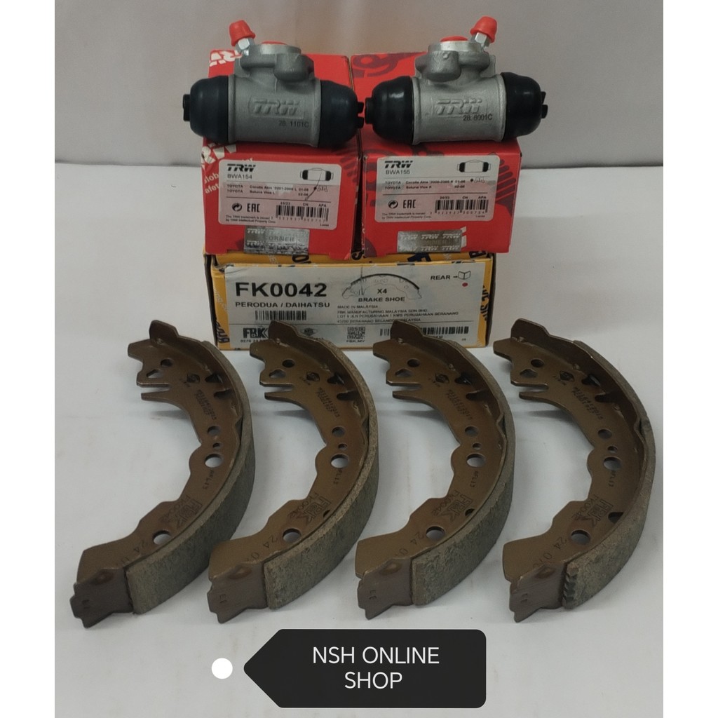 Brake Shoe (FBK)+Brake Pump (TRW) 11/16'' Rear for Perodua Myvi Old ...