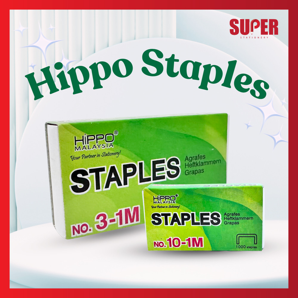 [super stationery] HIPPO DAWAI PENEBUK KERTAS DAWAI KOKOT STAPLES NO.3 ...