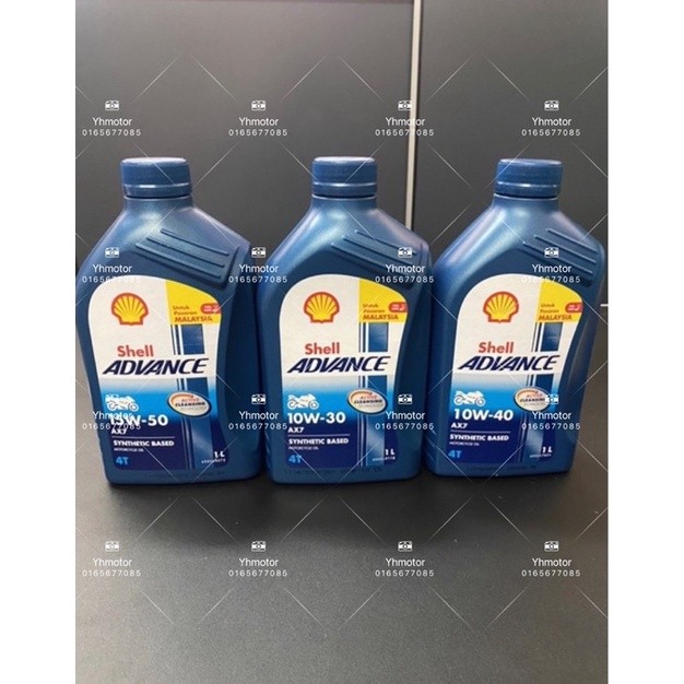 Shell advance AX7 100% original 10w-40/15w-50/10w-30 (siap oil filter ...
