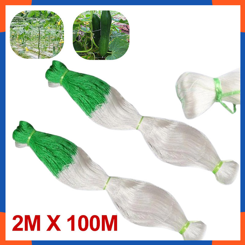 2m*100m Gardening Climbing Support Net Plant Trellis Tool Mesh Jaring Sayur Pertanian | Shopee ...