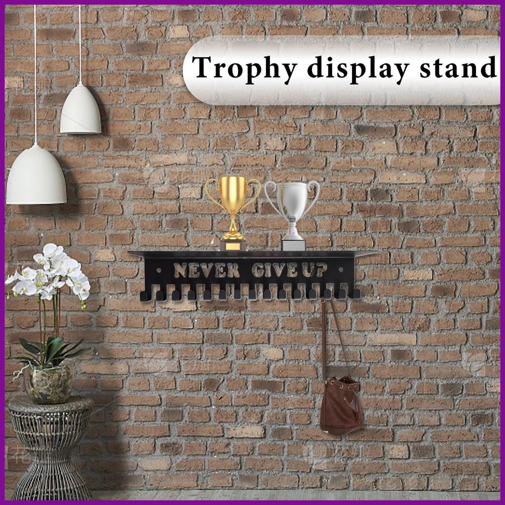 Medals Holder for Wall Trophy Shelf for Wall with Multi-Hooks Medals ...