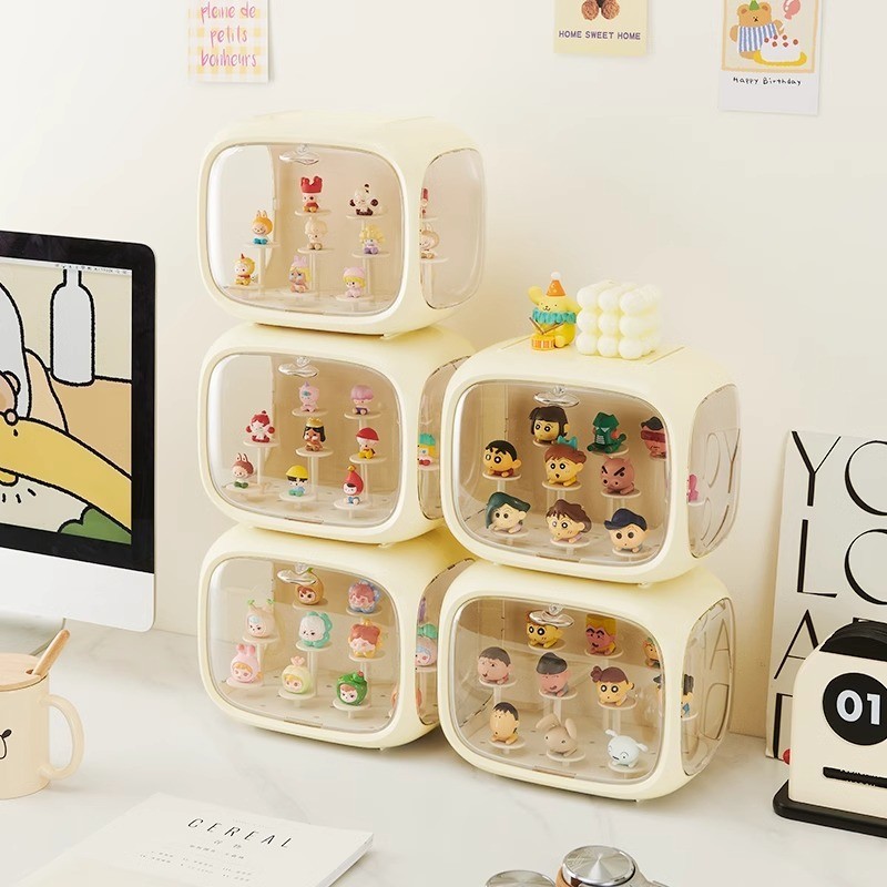 盲盒展示架收納盒 Capsule blind box Pop Mart crybaby Molly Baby three Skullpanda ...