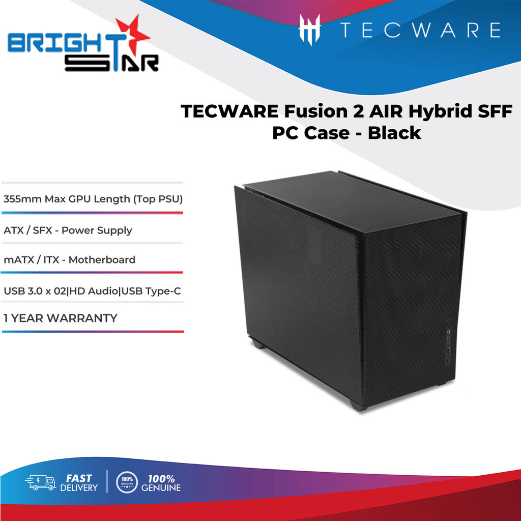 TECWARE Fusion 2 AIR High AirFlow SFF Mesh PC Case | Shopee Malaysia