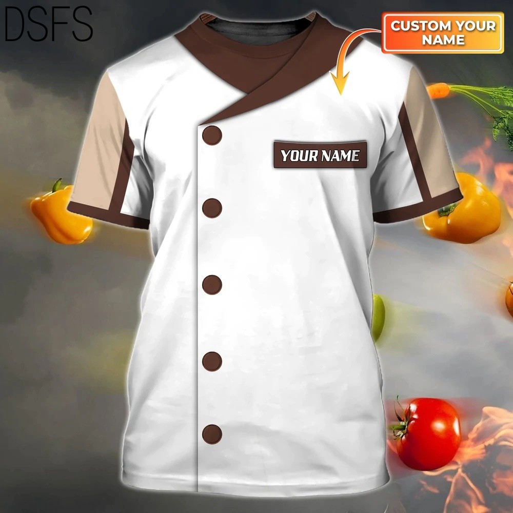 Chef life shirt Summer Mens t shirt Personalized Name Master chef 3D ...