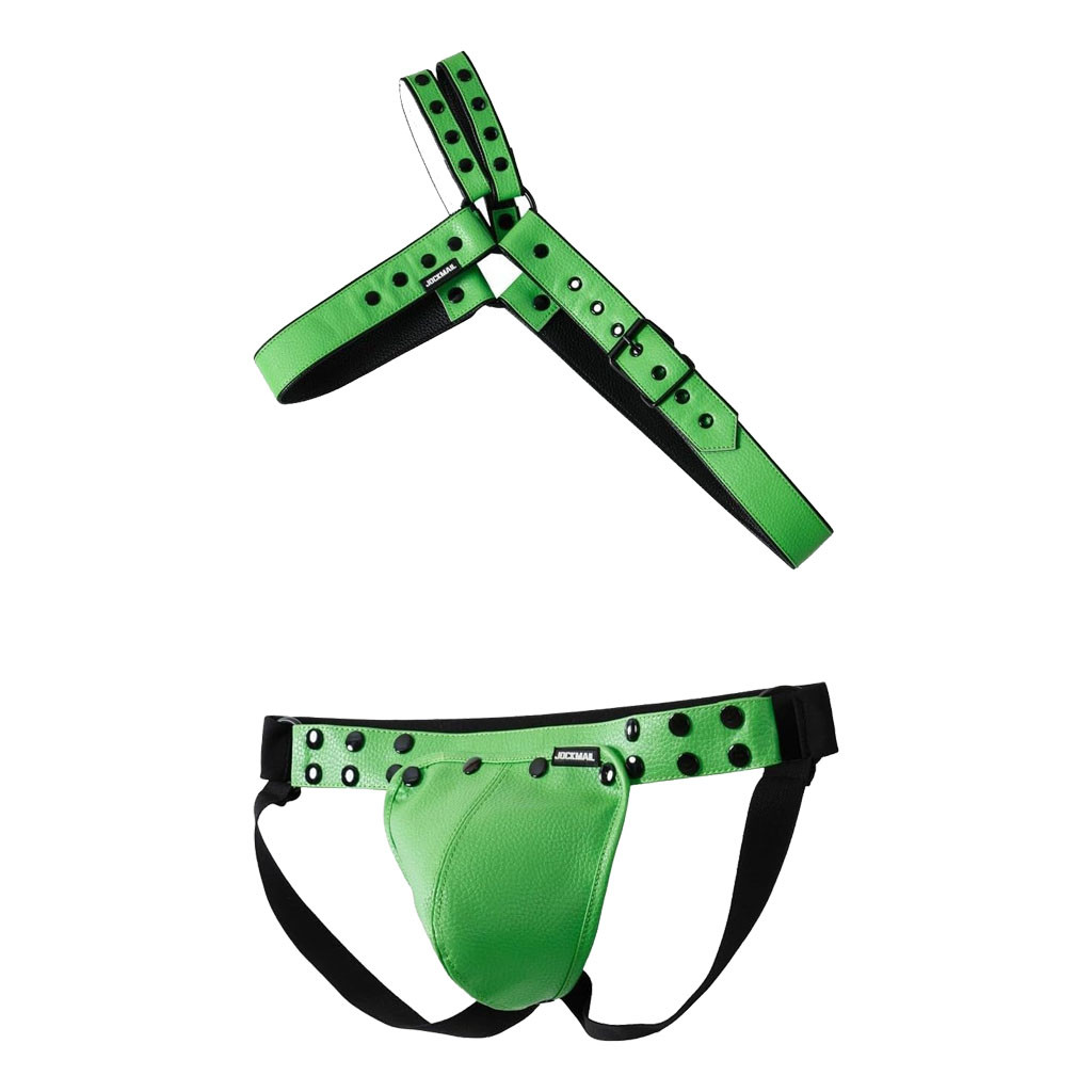 JOCKMAIL Jock straps for Men with Mens Leather Harness Set Men Jock strap with Removable Pouch ...