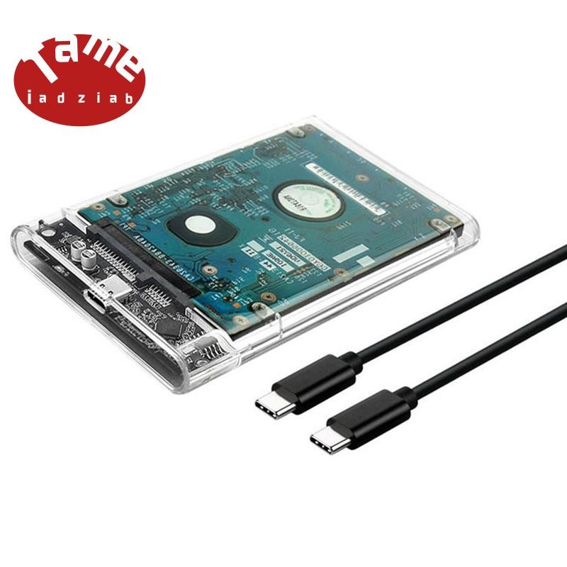 2.5 Inch HDD SSD Case SATA to USB 3.1 Type C 4TB Transparent External ...
