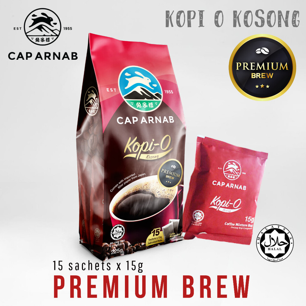 Cap Arnab KOPI O kosong Premium Brew - Liberica (15g x 15 sachets ...