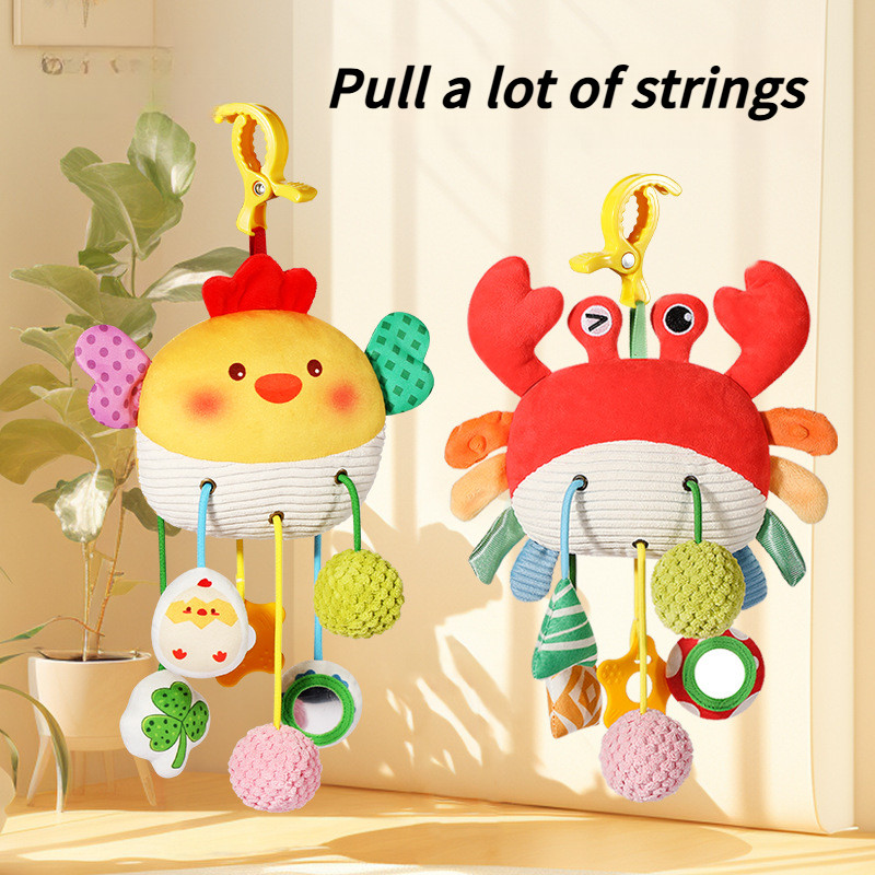 Baby crab Pull-up baby pull-up pendant newborn pull-out rope rattle ...