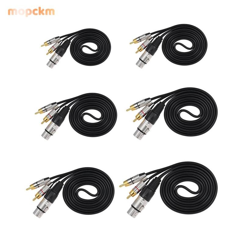[mopckm] RCA Male to XLR Female Mic Cable Y-Splitter Connector Adapter ...