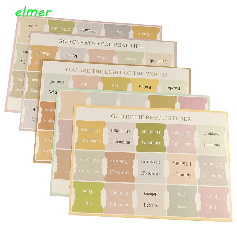ELMER Bible Index, 5 Sheet Writable Bible Sticker, Book Accessories ...