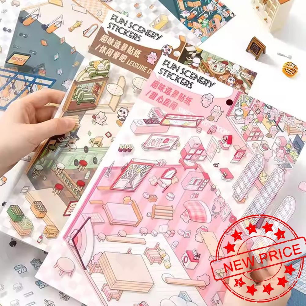 Landscape Series 3d Sticker Paper Diy Three-dimensional Journal ...