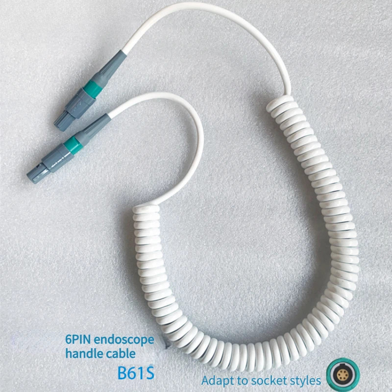 Dental Intraoral Endoscope Spring Spiral Telescopic Two End 6-pin Plug ...