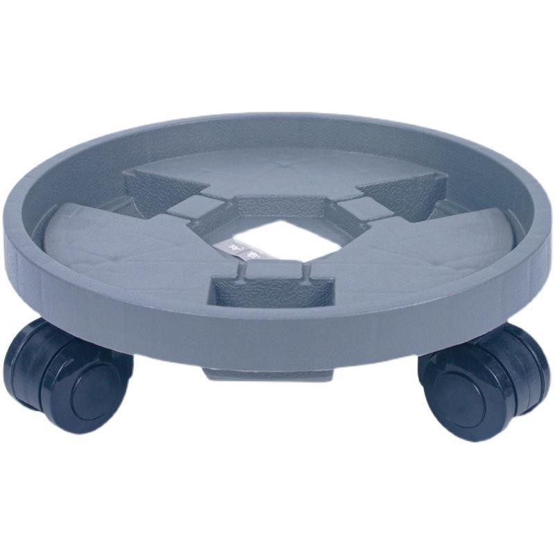 Dr. Flower Tempered Round Wheel Holder Flower Pot Tray with Wheel Round ...