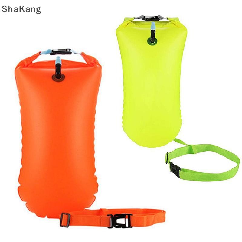 SKMY PVC Swimming Bucket Dry Bag Inflatable Open Swimming Buoy Tow ...