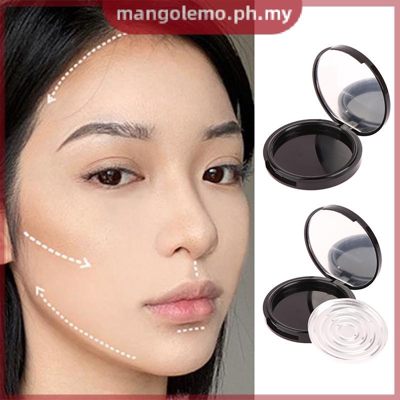 [MANGO] Reusable Empty Single Black Circular Highlight Box Blush Shadow ...