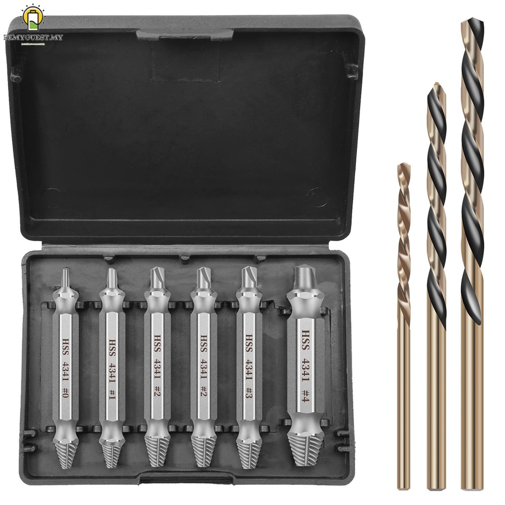 Damaged Screw Extractor Set Efficient Damaged Screw Remover Tool HSS ...