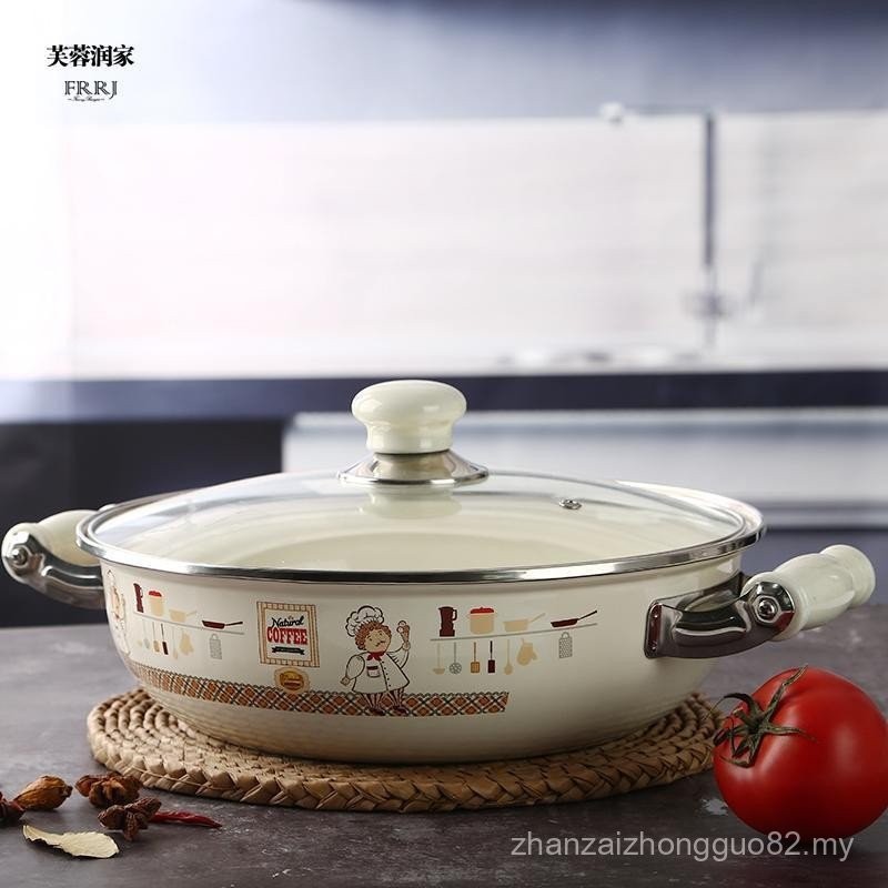 Enamel Domestic Hot Pot Special Basin Crayfish Pot Cooking Ramen Pot ...
