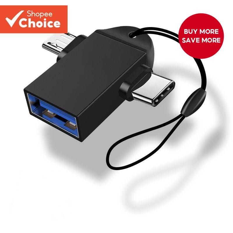 USB to Type C Android Adapter OTG Hub 2 in 1 Data Transmission Charging ...