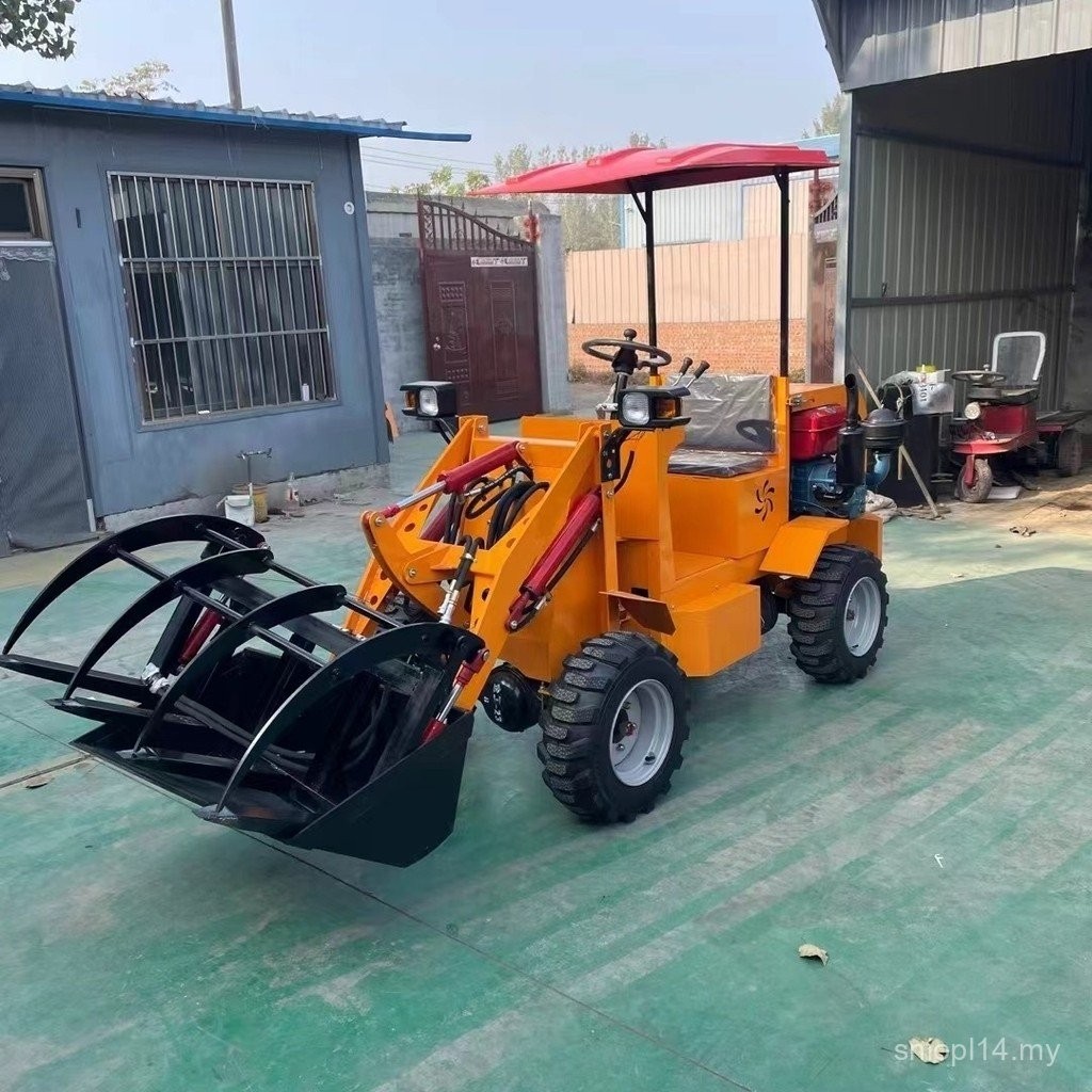 Pemuat Forklift Diesel Pacuan Empat Roda Mini Forklift Elektrik Tapak ...