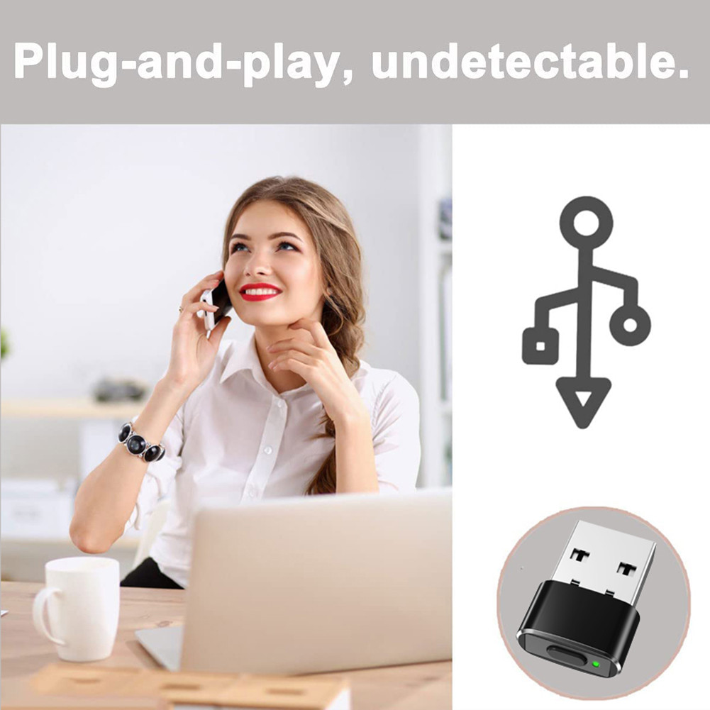 AIGONI™ Mini Automatic Mouse Jiggler ON/Off Button USB Automatic Mouse ...