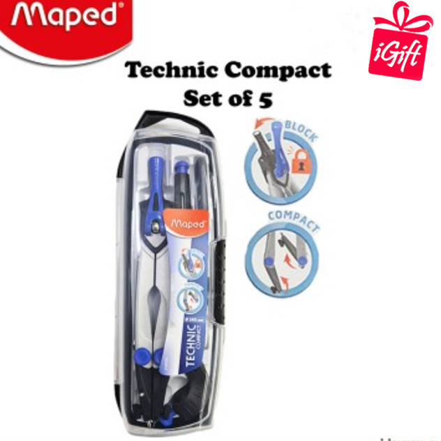 MAPED Technic Compass 6 Piece Set/Geometry Set | Shopee Malaysia