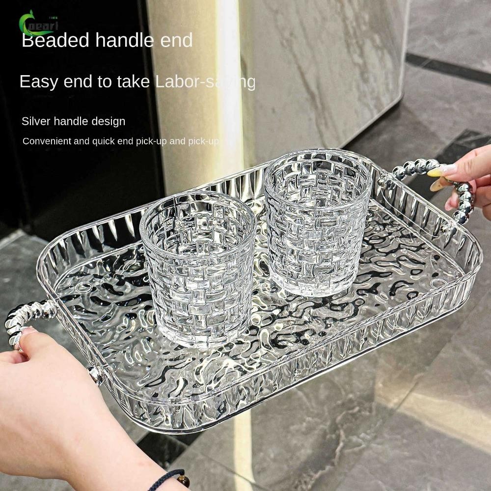 PEARL Kitchen Counter, Grey/Transparent Efficient Draining Double Dish Drying Rack, High Quality ...