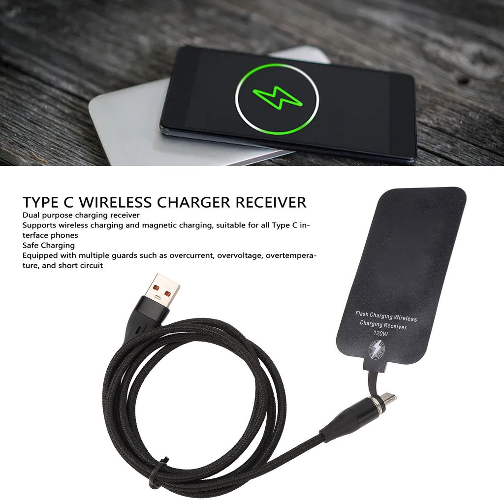 [WON] Type C Wireless Charging Receiver 120W Fast Charging 5W USB C ...
